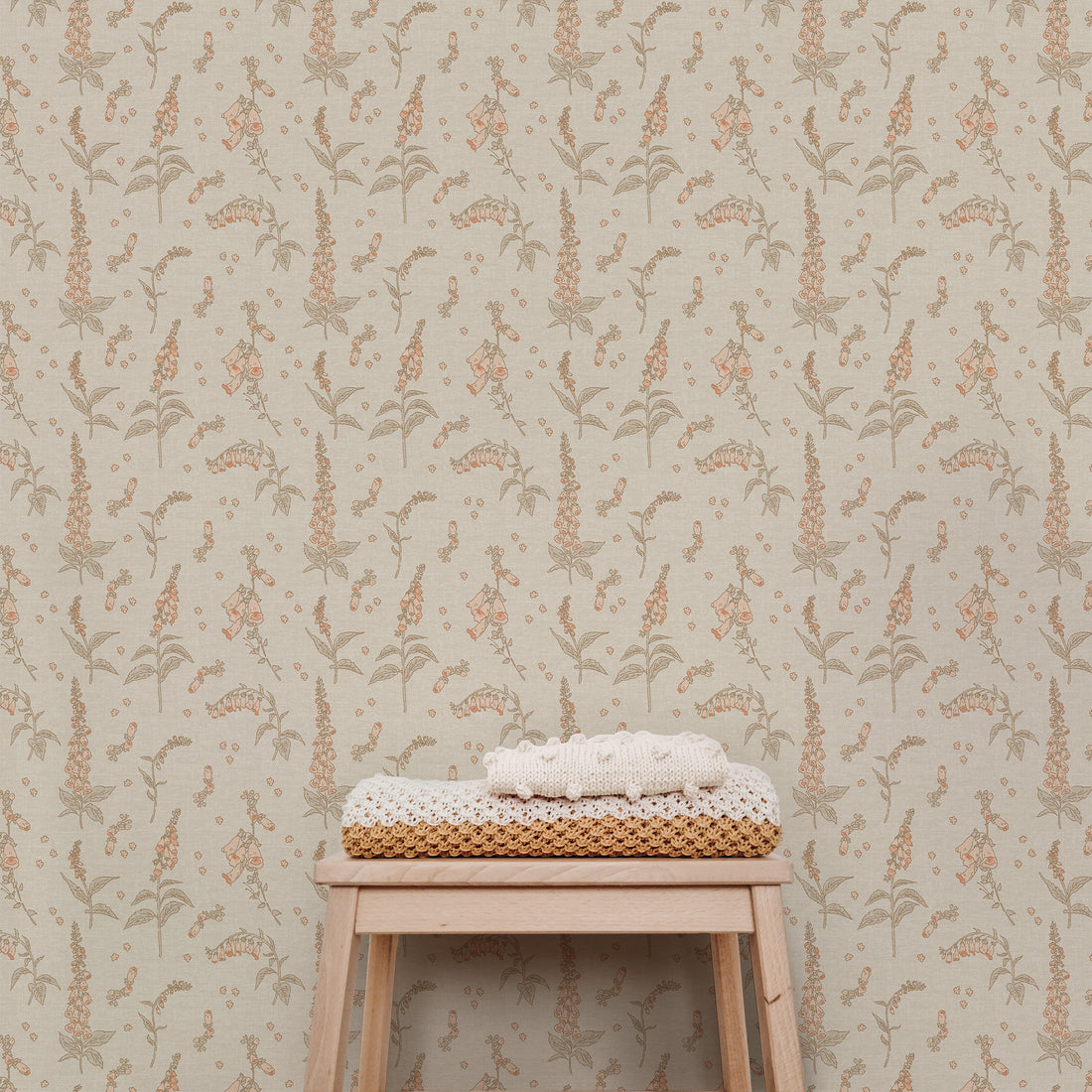 Foxgloves Wallpaper - Tan – Ayara Home