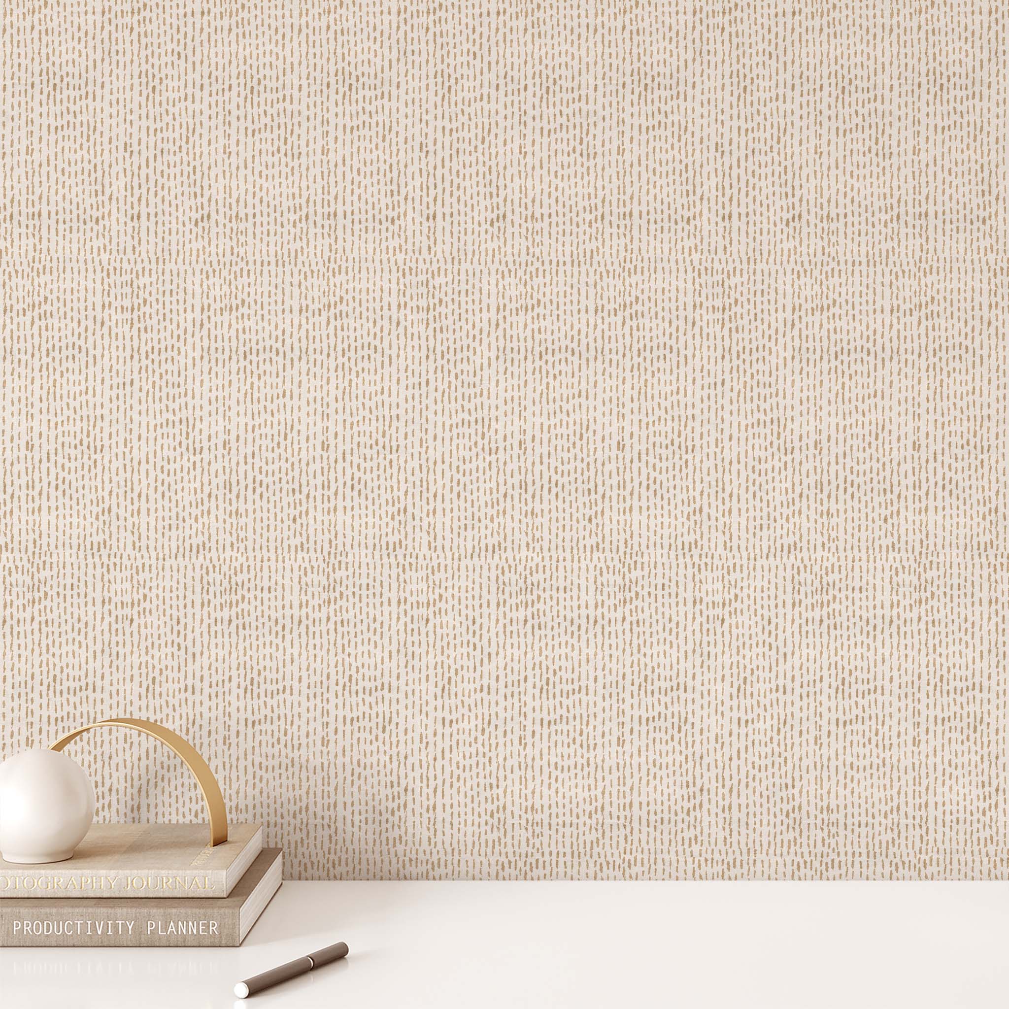 Freehand Dashes Wallpaper - Cream – Ayara Home
