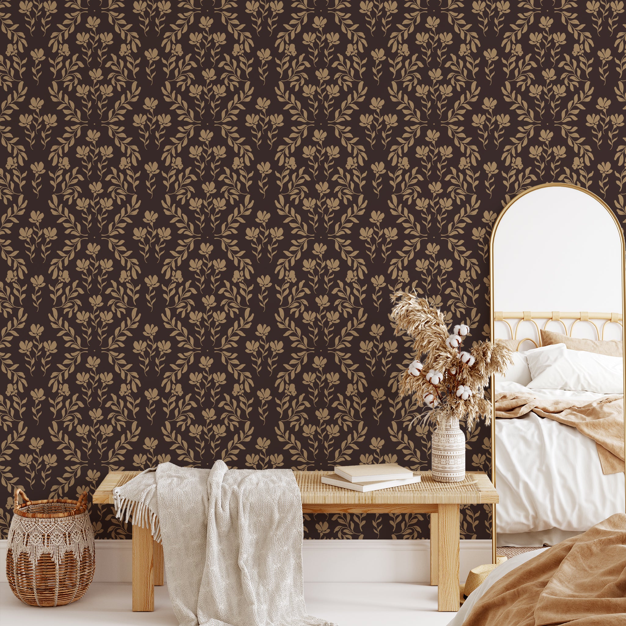 Renaissance Revival Wallpaper - Coffee – Ayara Home