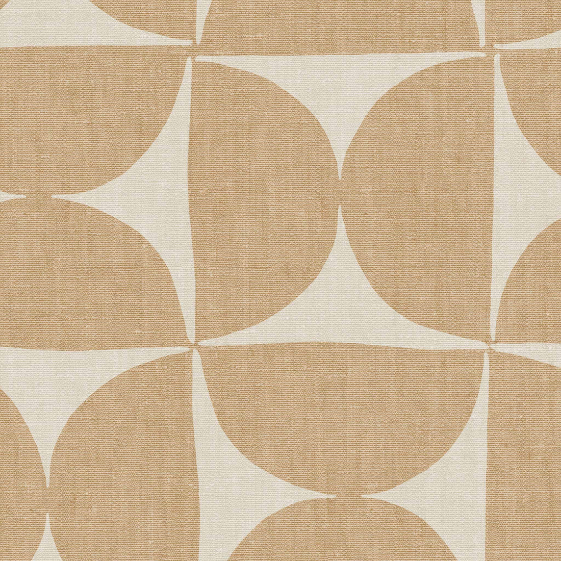 Half Circle Tile Wallpaper - Beige on Tan – Ayara Home