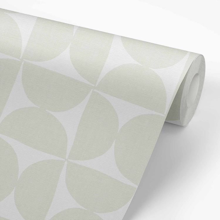 Half Circle Tile Wallpaper - Light Sage – Ayara Home