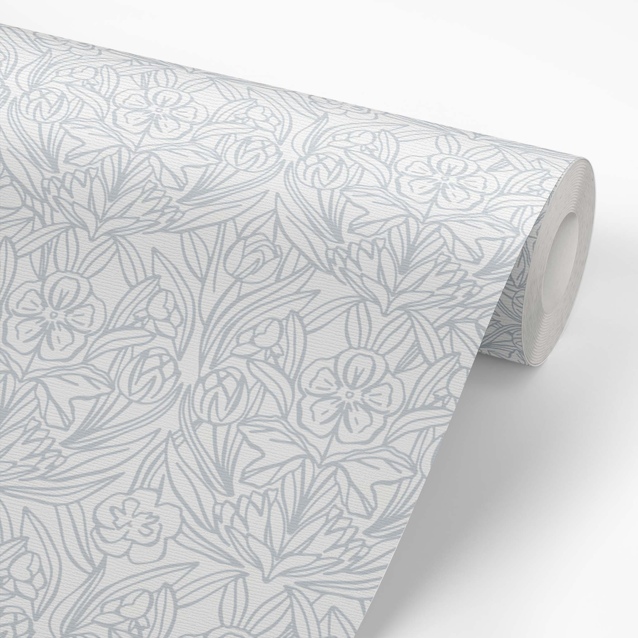 Copley Wallpaper - Dusty Blue – Ayara Home