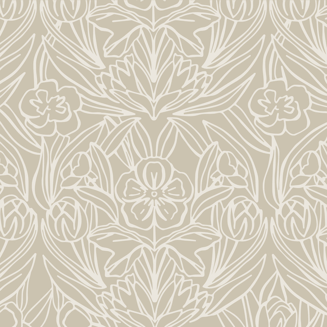Copley Wallpaper - Taupe – Ayara Home