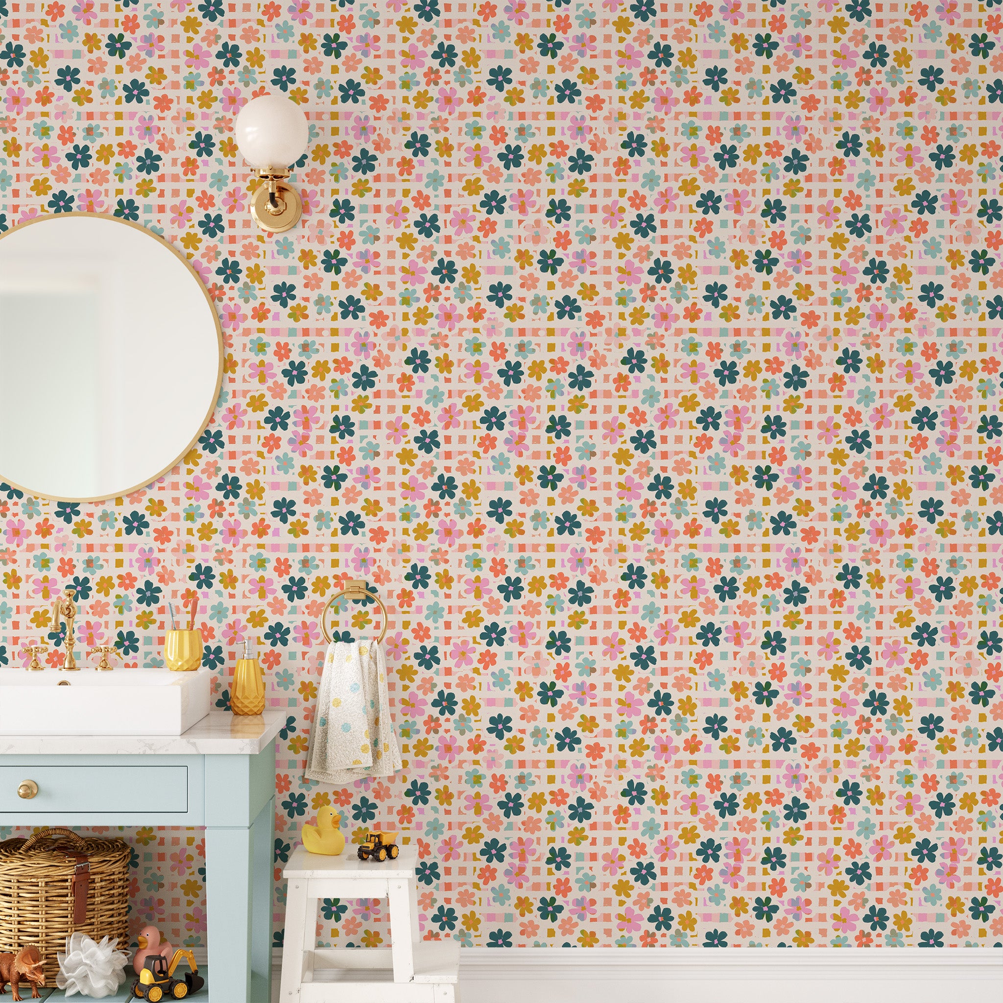 Happy Check Wallpaper - Multi – Ayara Home