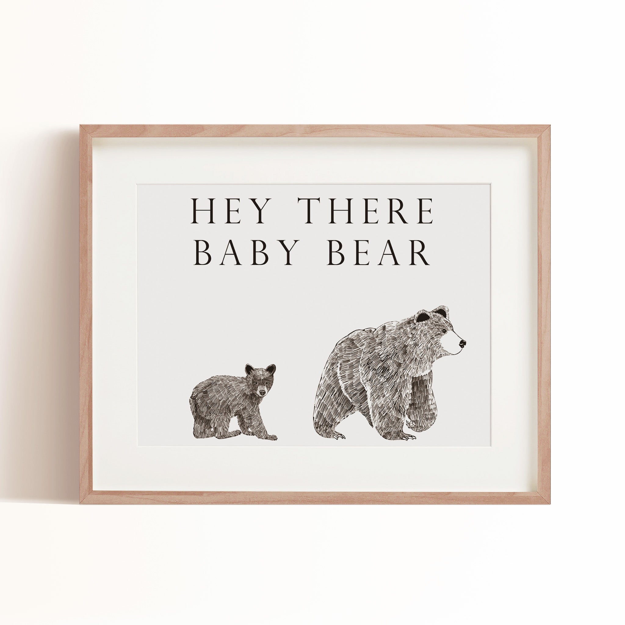 Hey There Baby Bear - Art Print – Ayara Home