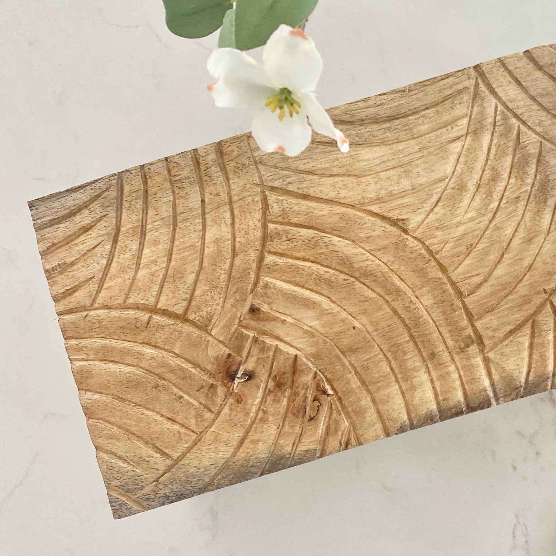 Dylan Scalloped Wooden Box - Large – Ayara Home