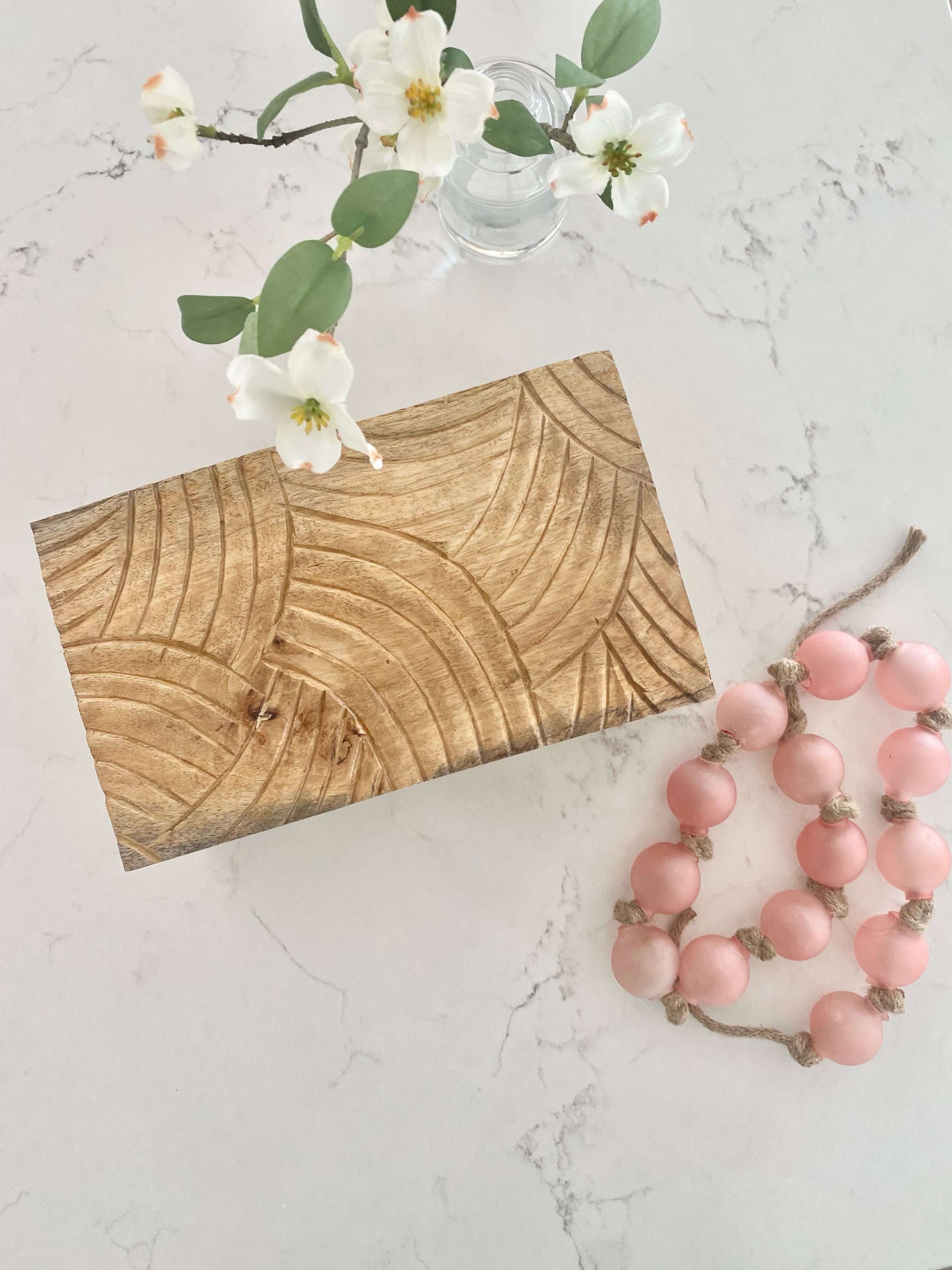 Dylan Scalloped Wooden Box - Medium – Ayara Home