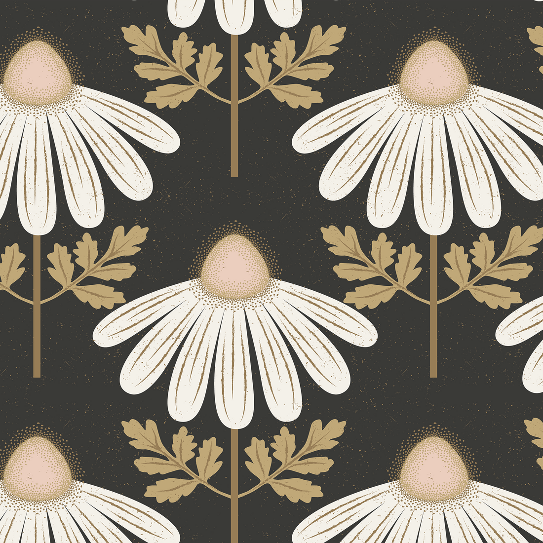 Good Luck Daisy Wallpaper - Black – Ayara Home