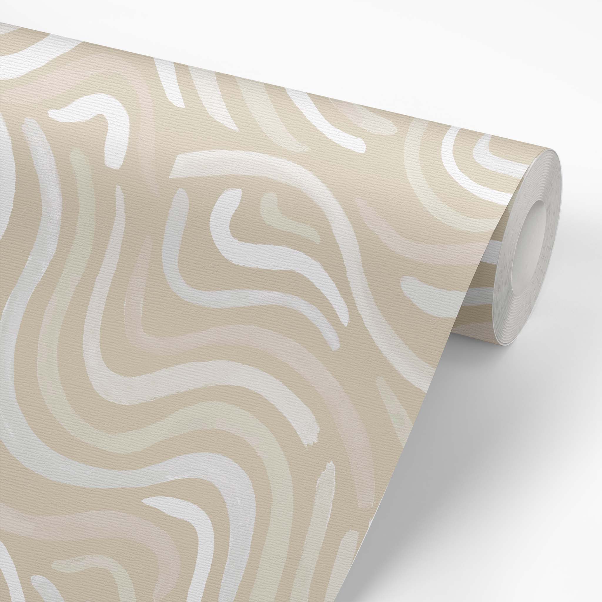 Modern Rainbow Wallpaper - Beige – Ayara Home