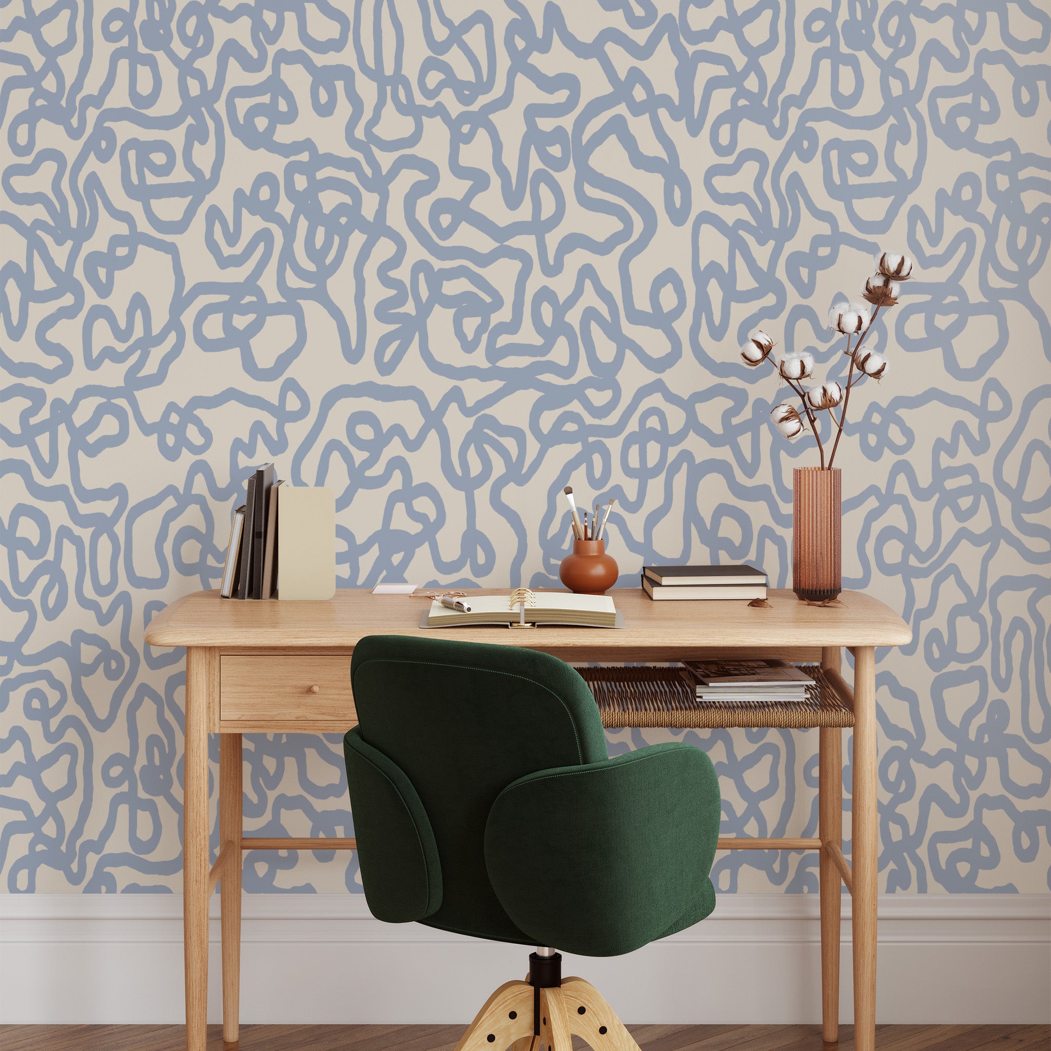 Oxide Wallpaper - Blue – Ayara Home