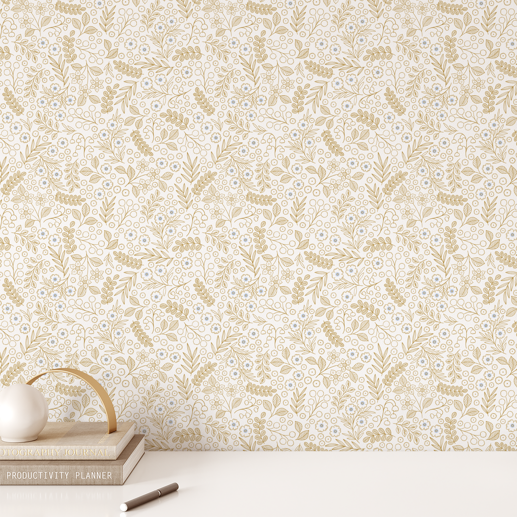 Fields Wallpaper - Gold – Ayara Home