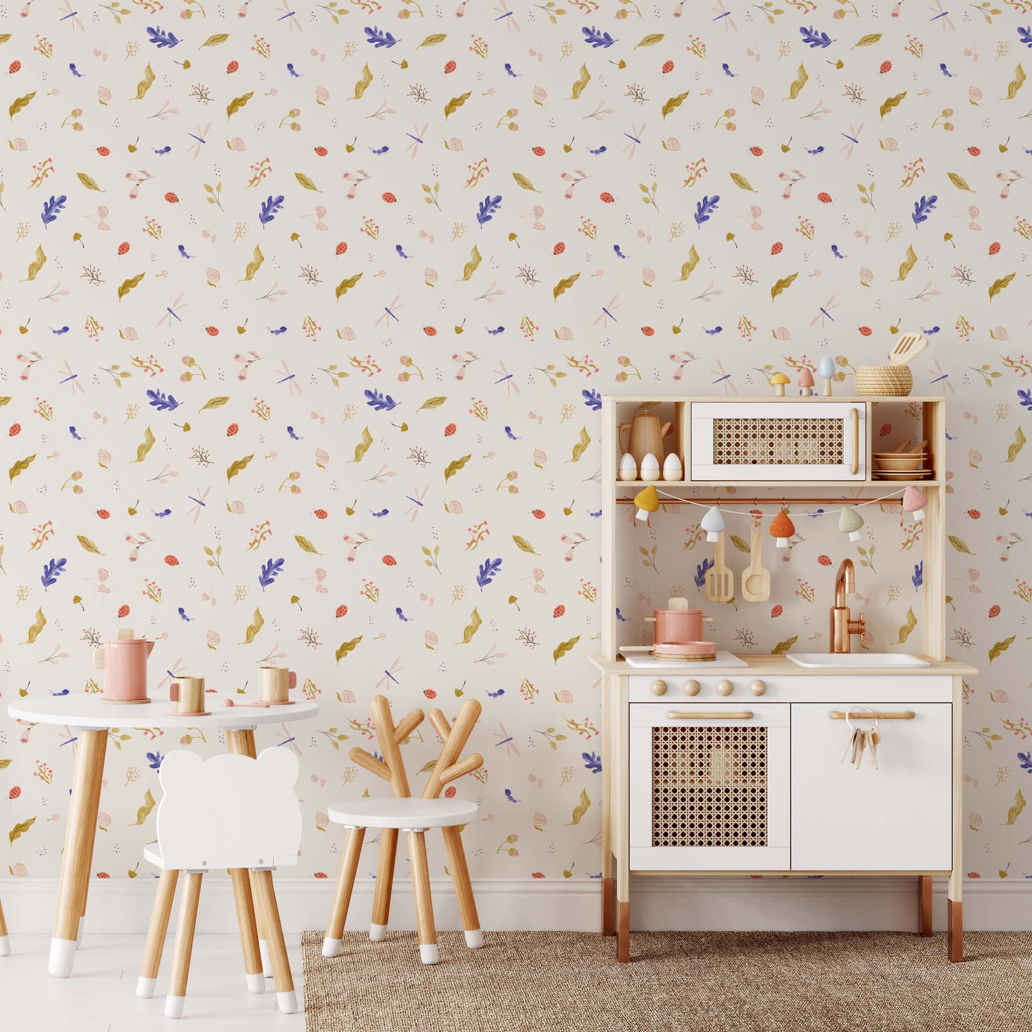 Woodland Delights Wallpaper - Blue – Ayara Home